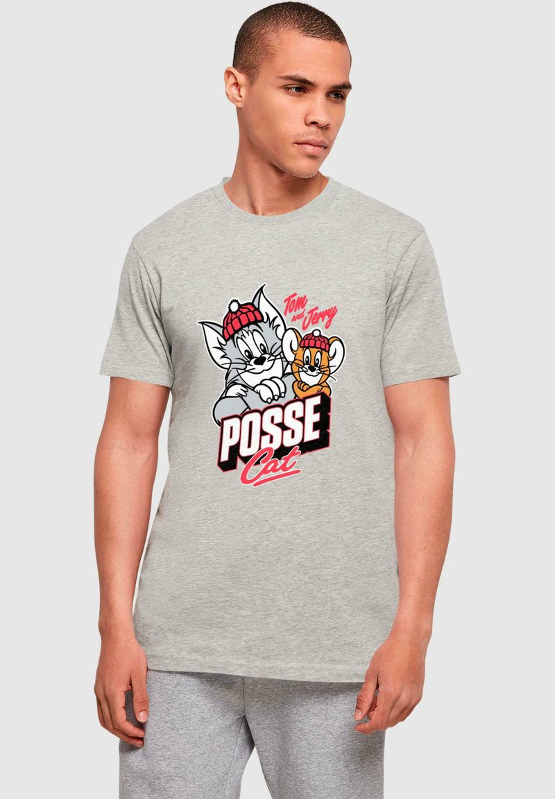 ABSOLUTE CULT TOM AND JERRY - POSSE CAT - T-Shirt print - heather grey ...