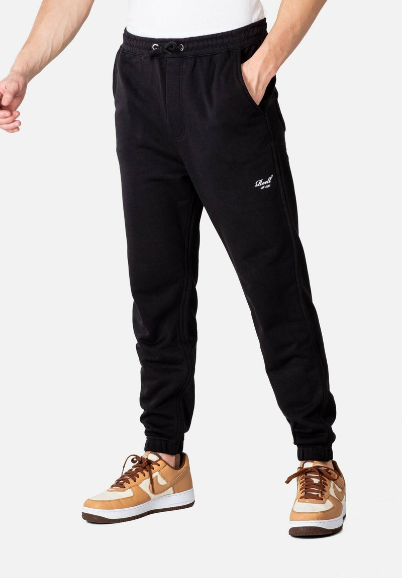 Reell LOGO - Tracksuit bottoms - deep black/black - Zalando