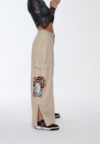 Ed Hardy GEISHA - A-lijn rok - beige - Zalando.nl