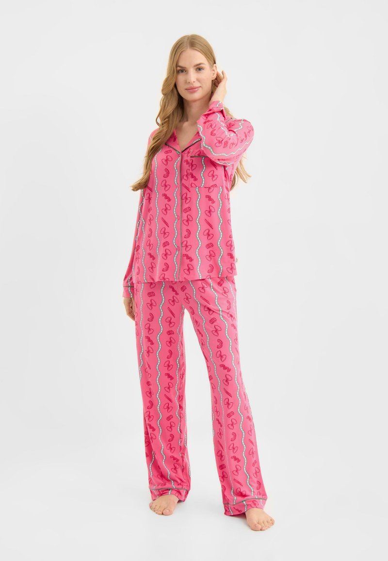 Chelsea Peers PASTA STRIPE PRINT SET - Pyjama - off white/crème ...
