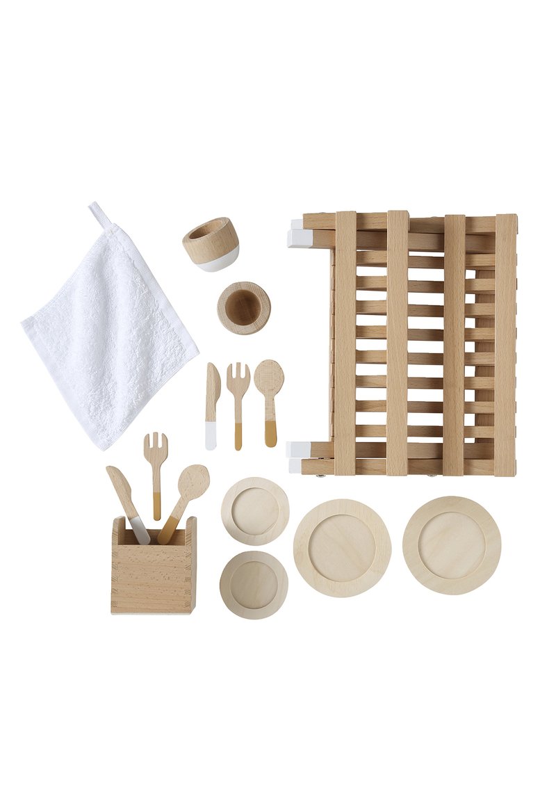 Vertbaudet KÜCHEN-SPIELSET MIT ABTROPFGESTELL HOLZ FSC - Play kitchen ...