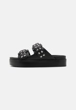 rag & bone GEO STUD PLATFORM SLIDE - Sandalias planas - black/negro ...