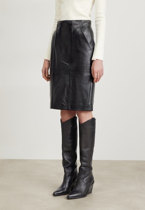 BOSS SETORA - Lederrock - black/schwarz - Zalando.ch