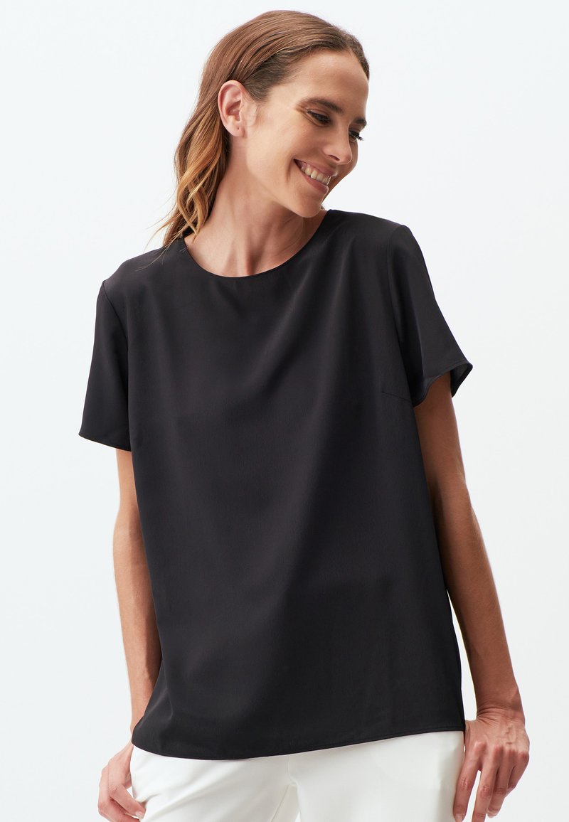 Jimmy Key SHORT SLEEVE BASIC - Blouse - black/zwart - Zalando.nl
