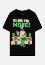 GAP MINECRAFT GRAPHIC TEE BOYS - T-Shirt print - true black/schwarz ...