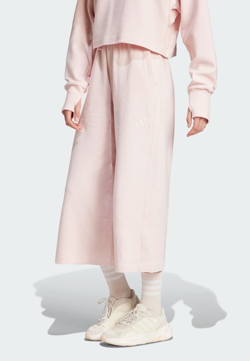 adidas Sportswear WIDE - Tracksuit bottoms - sandy pink/pink - Zalando ...