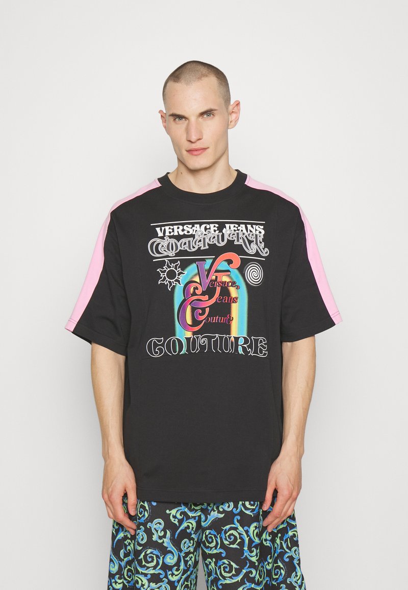 Versace Jeans Couture RAINBOW - T-Shirt print - black/schwarz - Zalando.ch