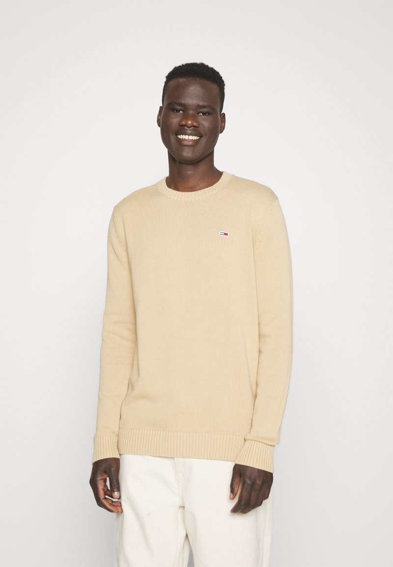 Tommy Jeans ESSENTIAL CREW NECK - Jumper - beige - Zalando.co.uk