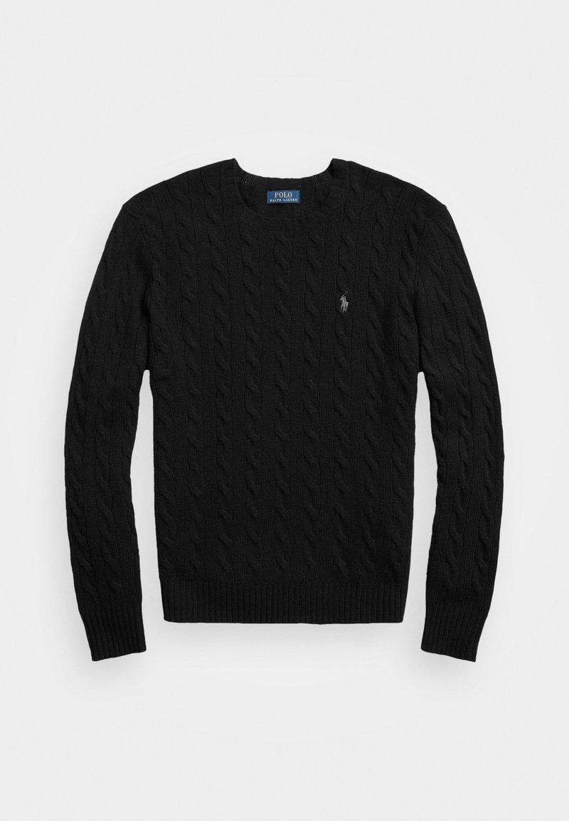 Polo Ralph Lauren CABLE-KNIT WOOL-CASHMERE JUMPER - Trui - black/zwart - Zalando.be