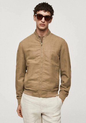 Mango GRUS2 - Lederjacke - cognac - Zalando.de