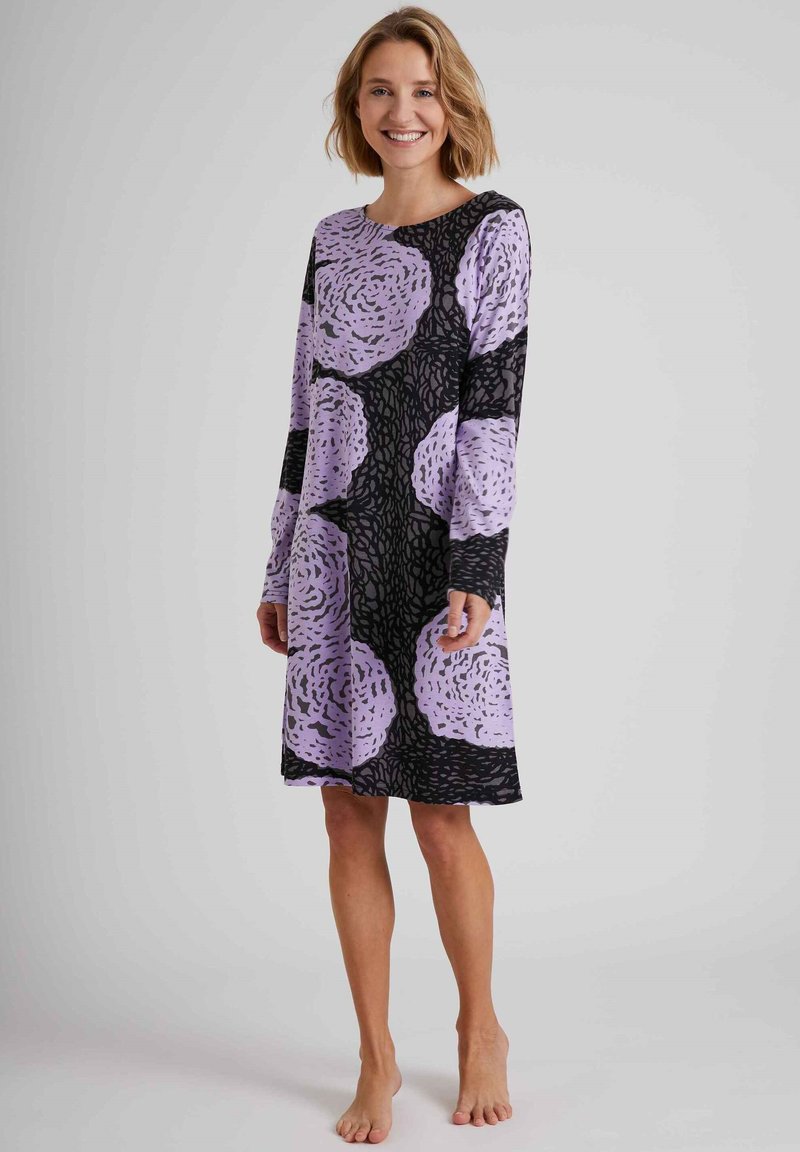 nanso BIG LÄNGE - Nightie - lavender print/black - Zalando