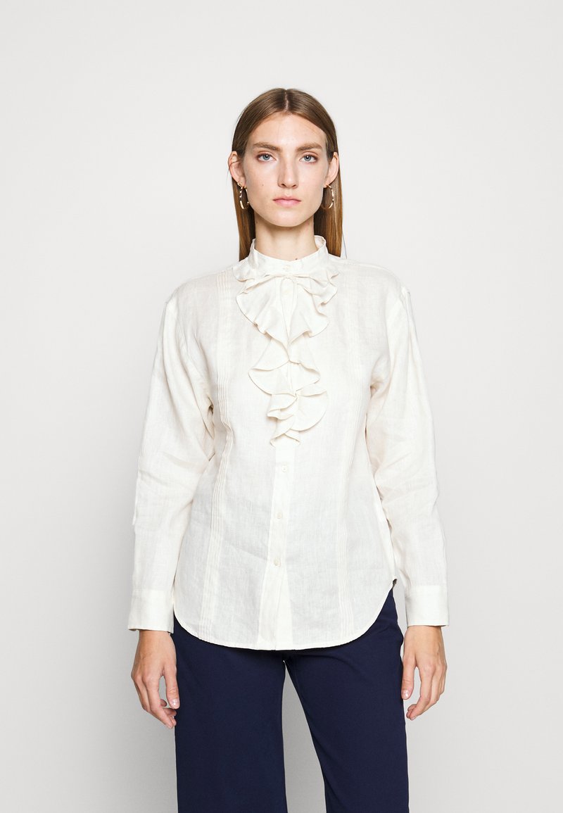 Lauren Ralph Lauren JWAYA LONGSLEEVE - Hemdbluse - mascarponecream ...