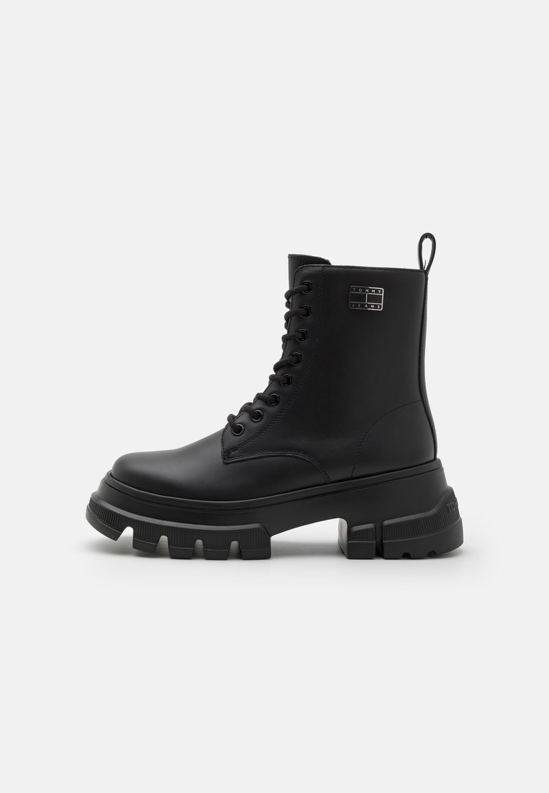 Tommy Jeans CHUNKY BOOT - Platform ankle boots - black - Zalando.ie