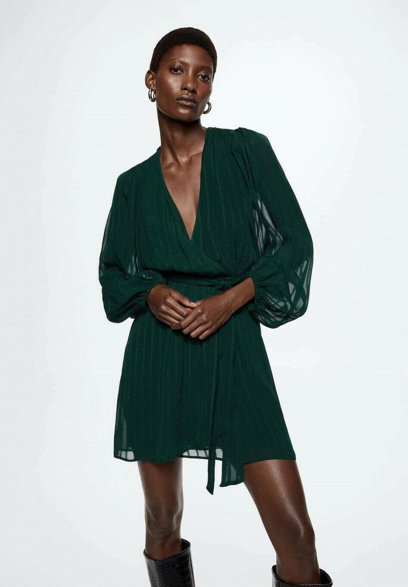 Mango AURORA - Rochie de zi - dunkelgrün/verde închis - Zalando.ro