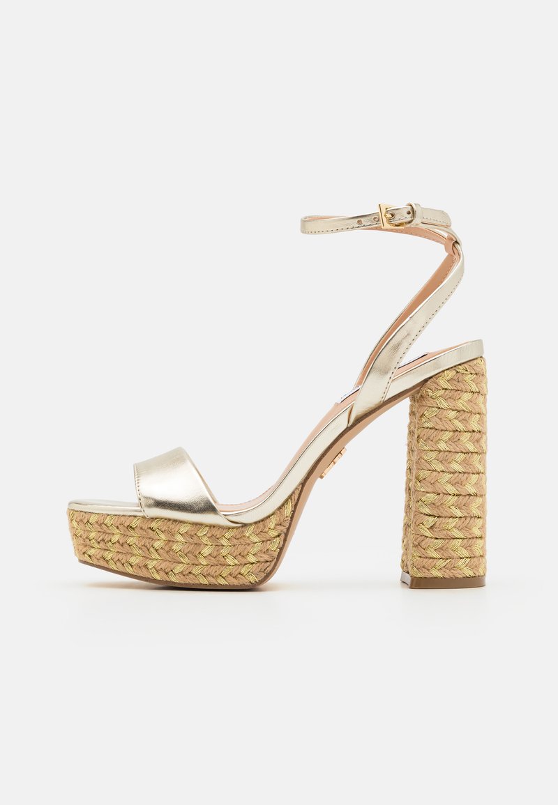 Steve Madden LIVID - Sandalen met hoge hak - gold/goudkleurig - Zalando.nl