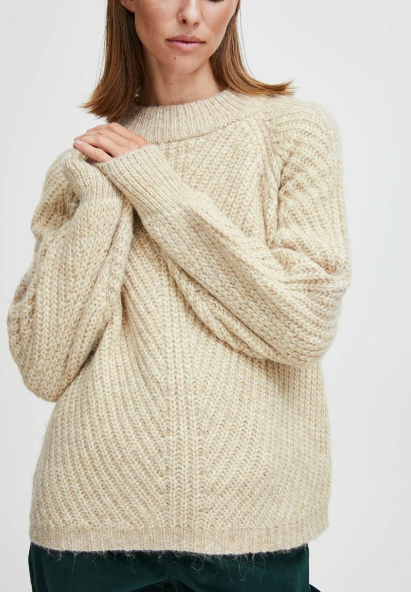b.young BYOKSANA - Strickpullover - beige - Zalando.ch