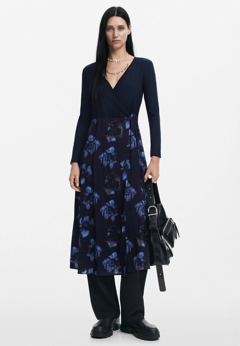 Desigual COMBINED MIDI - Robe de jour - blue/bleu - ZALANDO.FR