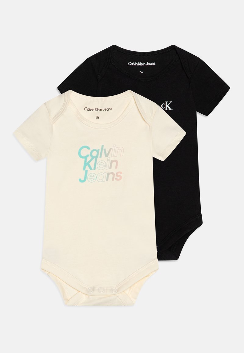 Calvin Klein Jeans BABY GRADIENT LOGO UNISEX 2 PACK - Body - papyrus ...