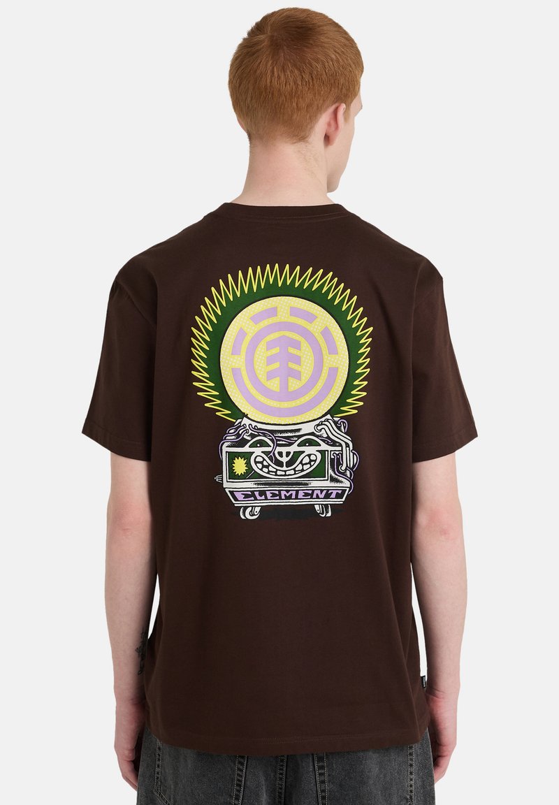 Element - T-shirt z nadrukiem/brązowy - Zalando.pl