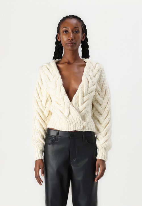 Mango DELAO - Gilet - écru - ZALANDO.CH