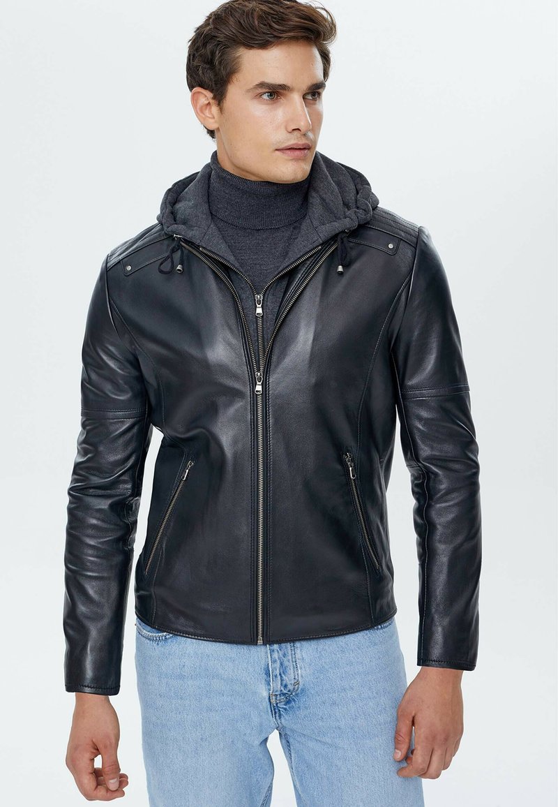 Derimod Kurtka skórzana - Zalando.pl