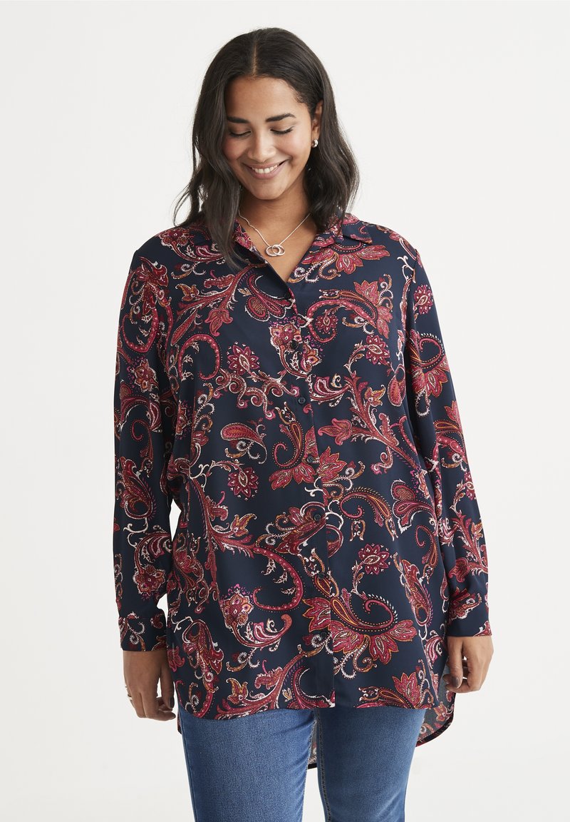 Cellbes of Sweden NICE LONG - Hemdbluse - patterned/dunkelblau - Zalando.de