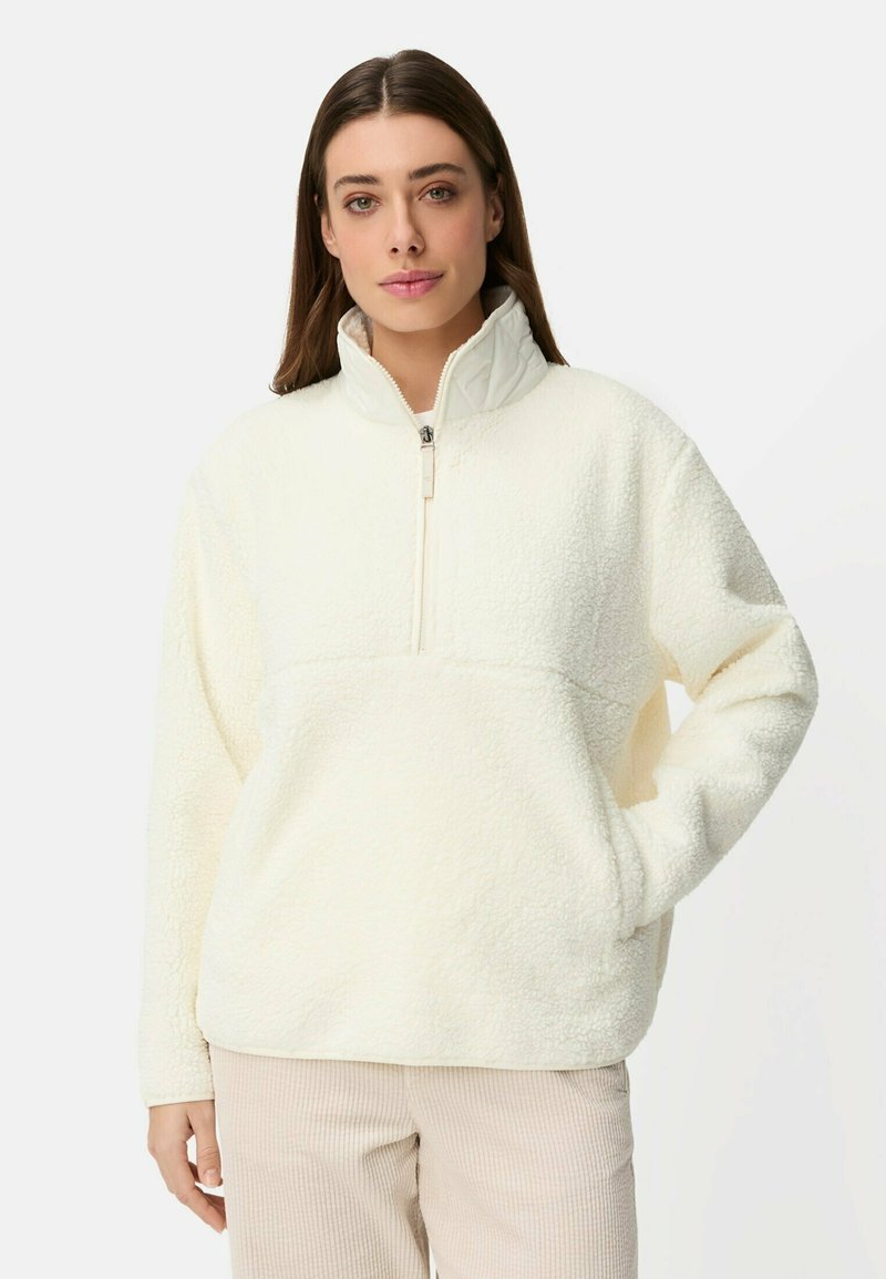 camel active TEDDY TROYER - Fleece jumper - milkwhite/off-white - Zalando