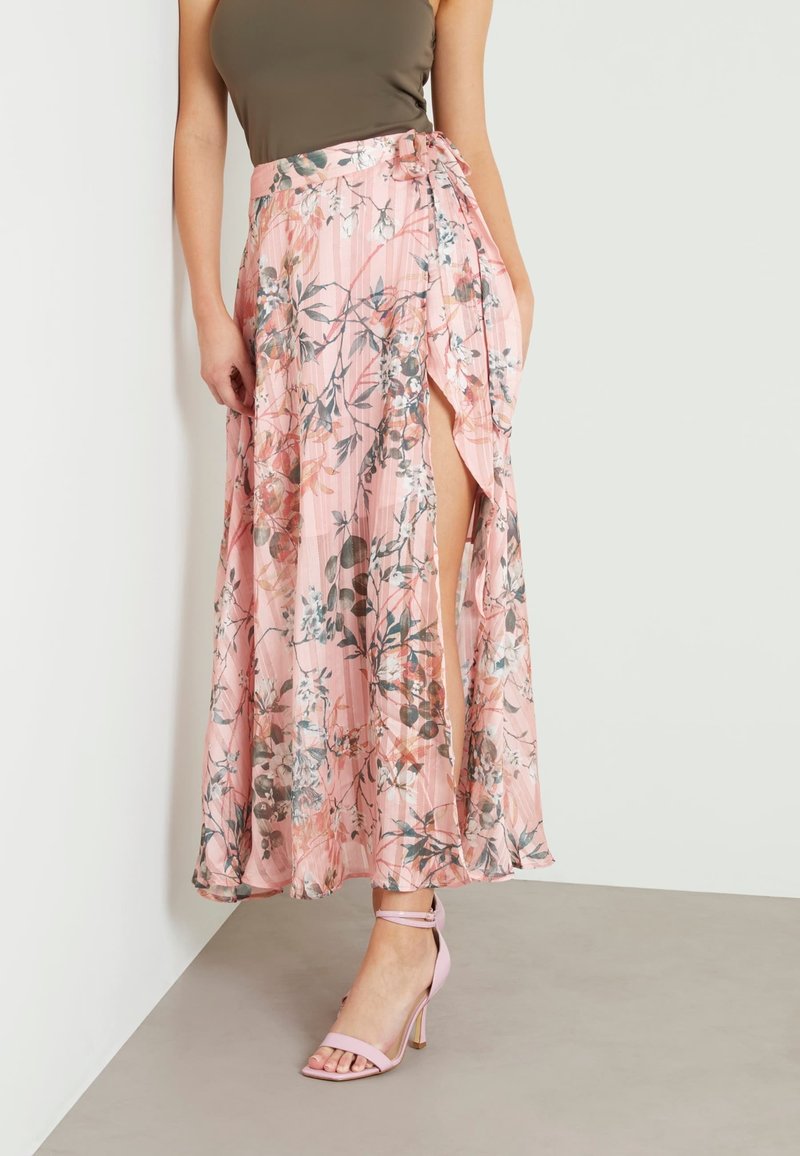 Guess Wrap skirt - blumenmuster pink/pink - Zalando.ie