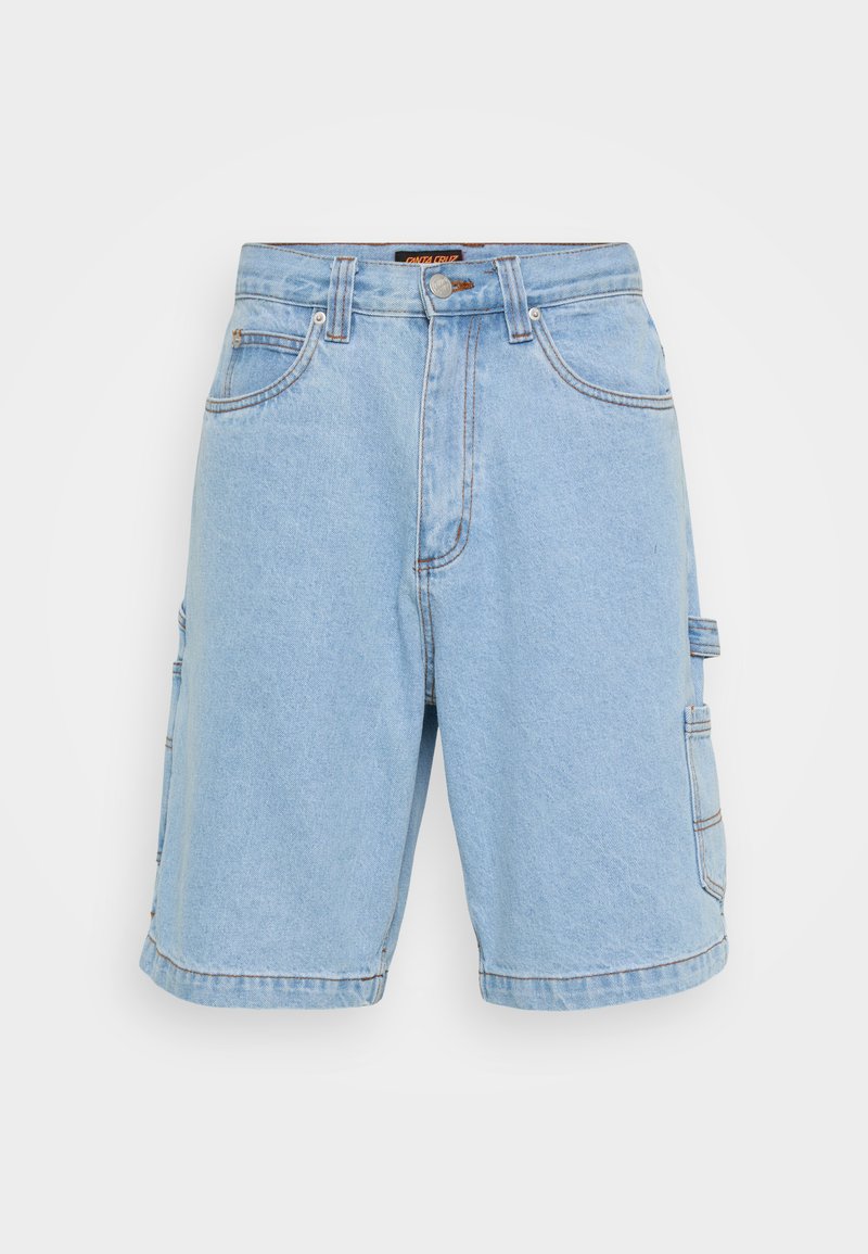 Santa Cruz CARPENTER BIG UNISEX - Denim shorts - stone wash/light-blue ...