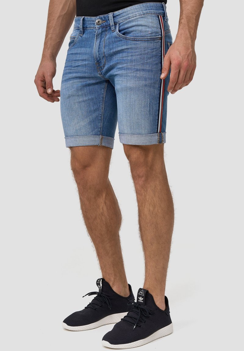 INDICODE JEANS Jeans Shorts - blue wash/blau - Zalando.de
