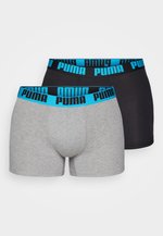 Puma MEN EVERYDAY BASIC 2 PACK - Onderbroeken - grey melange/speed blue ...