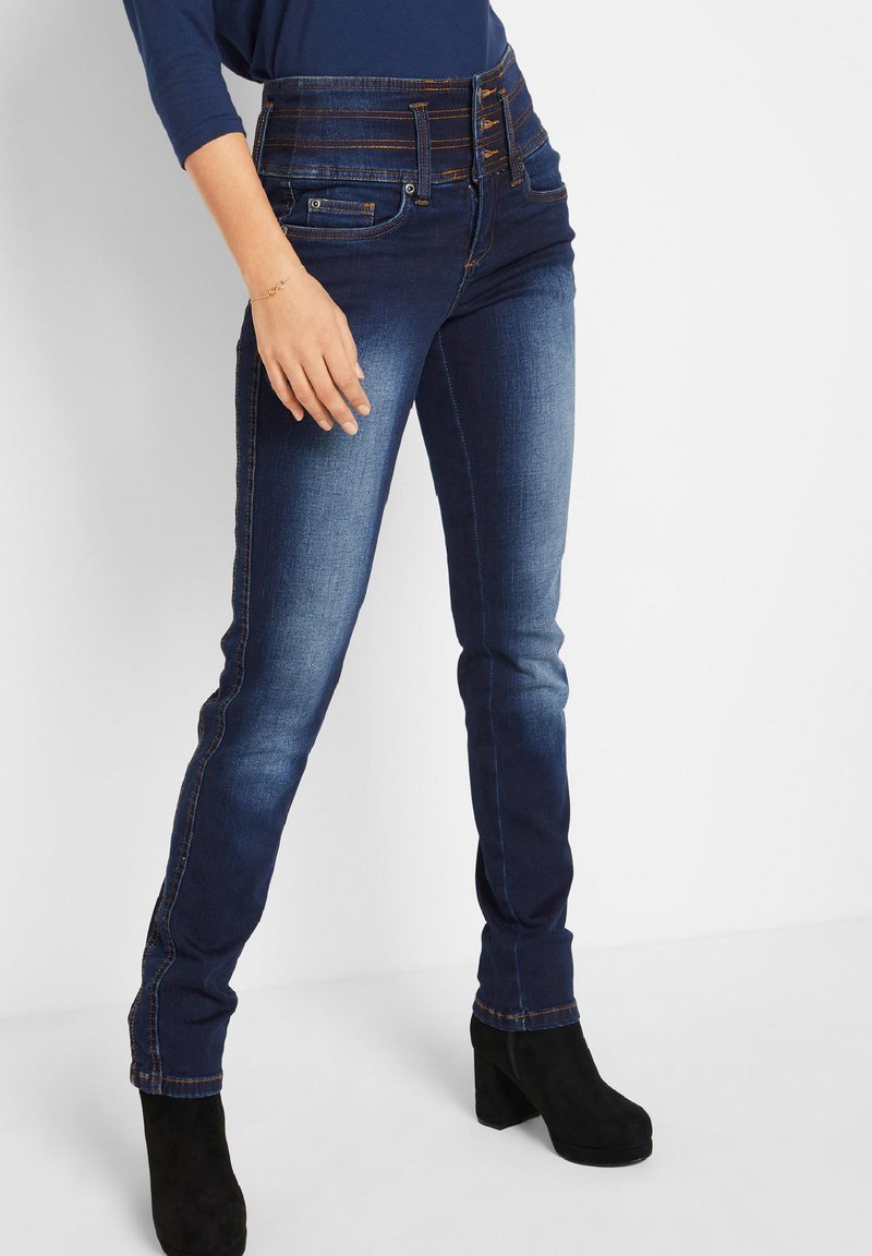 bonprix SHAPING ULTRA SOFT - Jeans Slim Fit - blue/dunkelblau - Zalando.ch