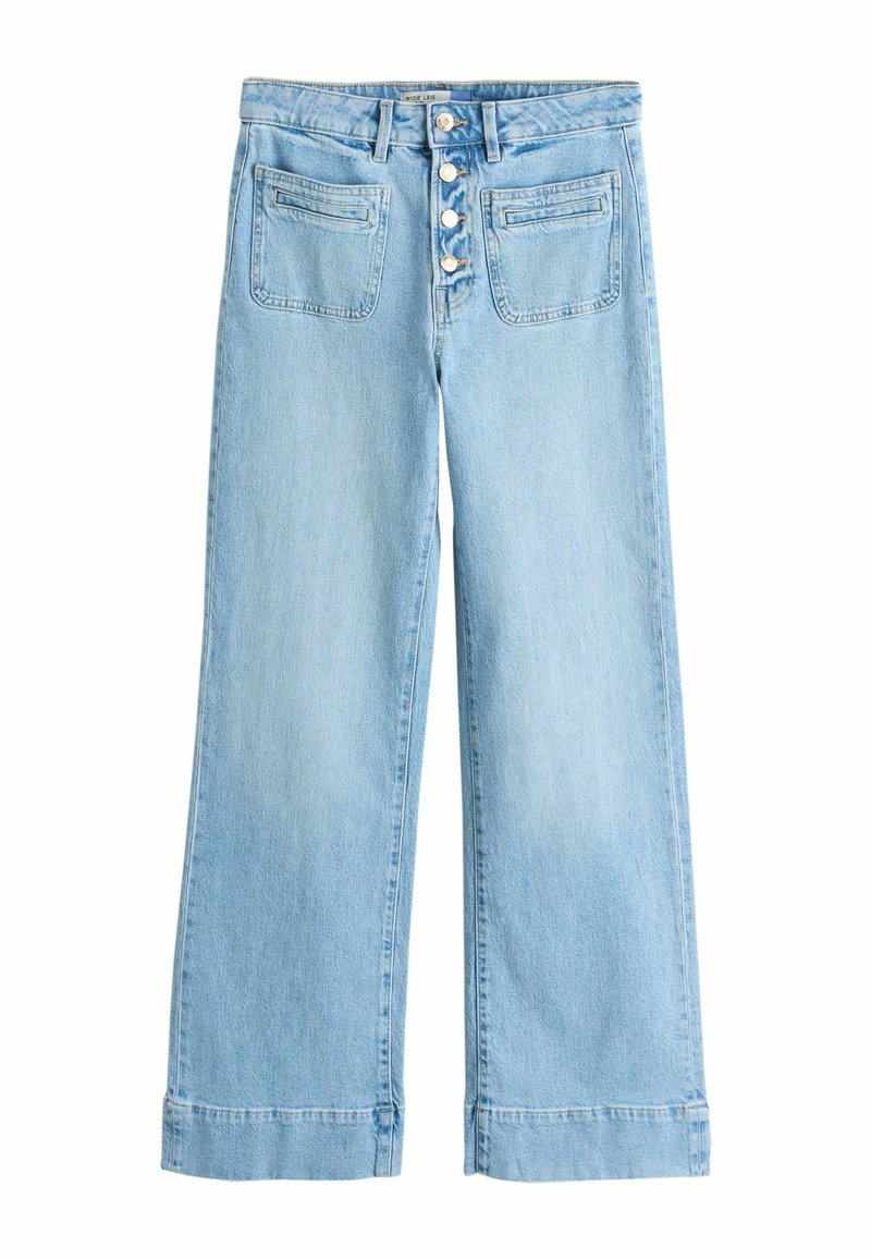 Next TALL FIT - PATCH POCKET WIDE LEG JEANS . - Wide Leg - mid blue ...