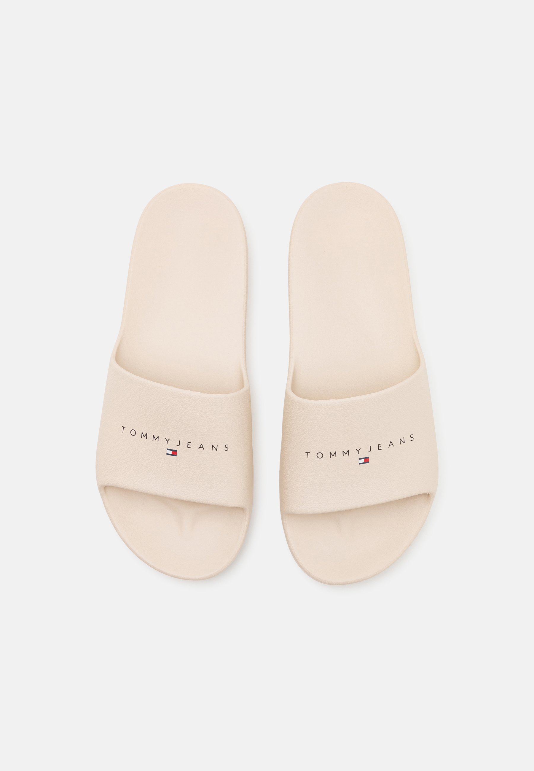 Tommy Jeans BASIC SLIDE Badesandale newsprint beige Zalando