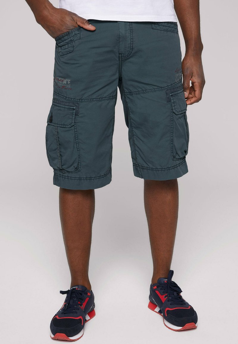 Camp David MIT TAPES UND LABEL PRINTS - Szorty jeansowe/niebieski ...