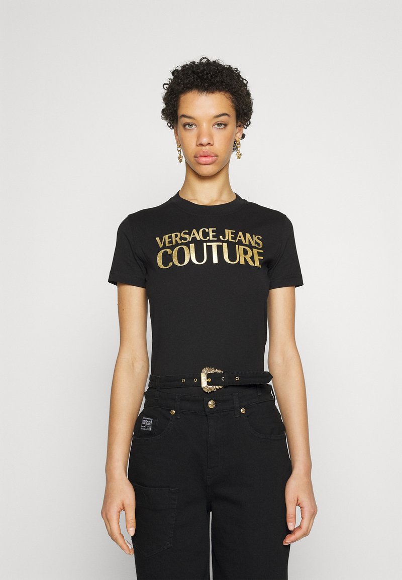 Versace Jeans Couture Majica kratkih rukava s printom - black/gold/crno - Zalando.hr