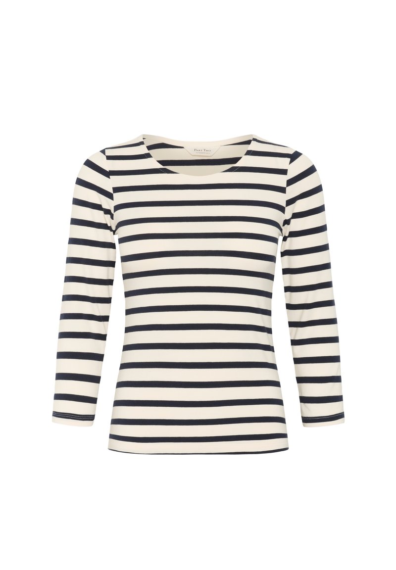 Part Two EMEL - Langærmet T-shirt - navy and white stripe/mørkeblå ...