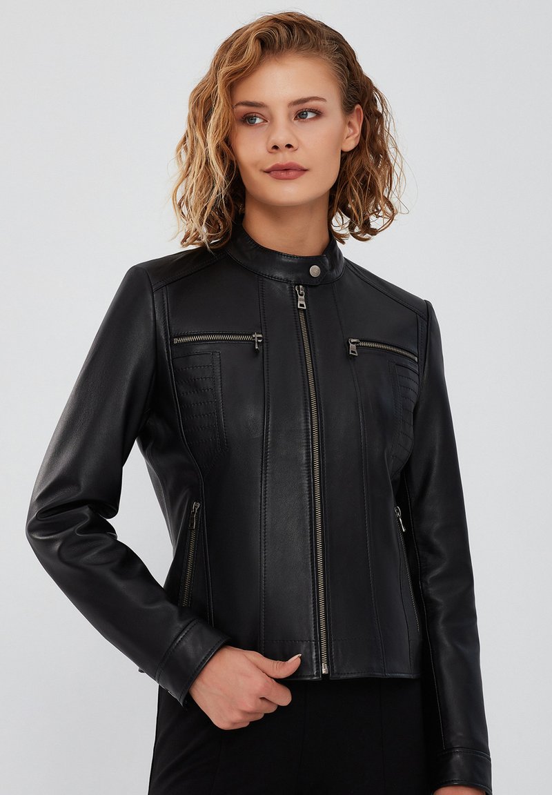 Derimod Leren jas - black/zwart - Zalando.nl