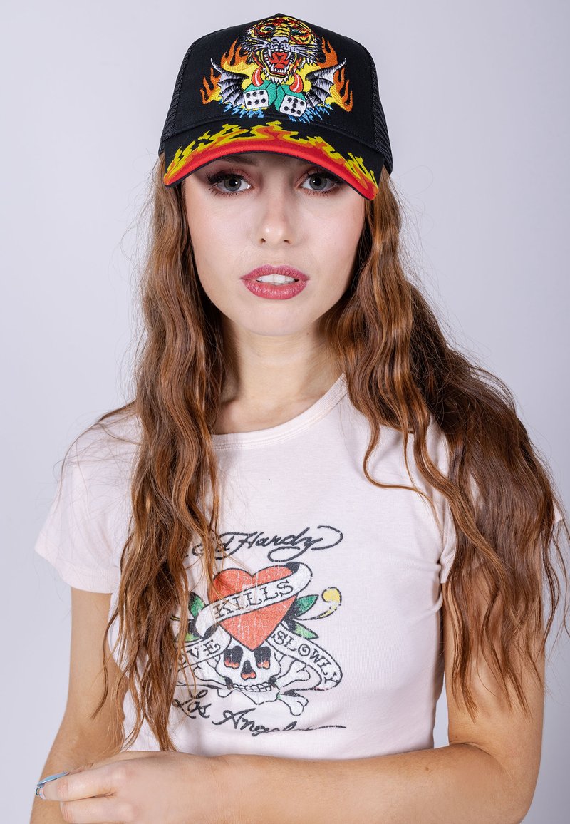 Ed Hardy TIGER DICE - Cap - black - Zalando.ie