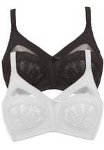 Susa 2ER PACK OHNE BÜGEL TOPSY - T-Shirt BH - schwarz weiss/schwarz ...