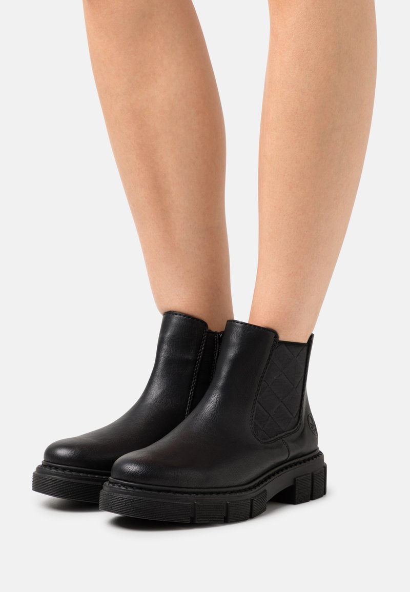 Rieker Botine cu platformă - schwarz/negru - Zalando.ro