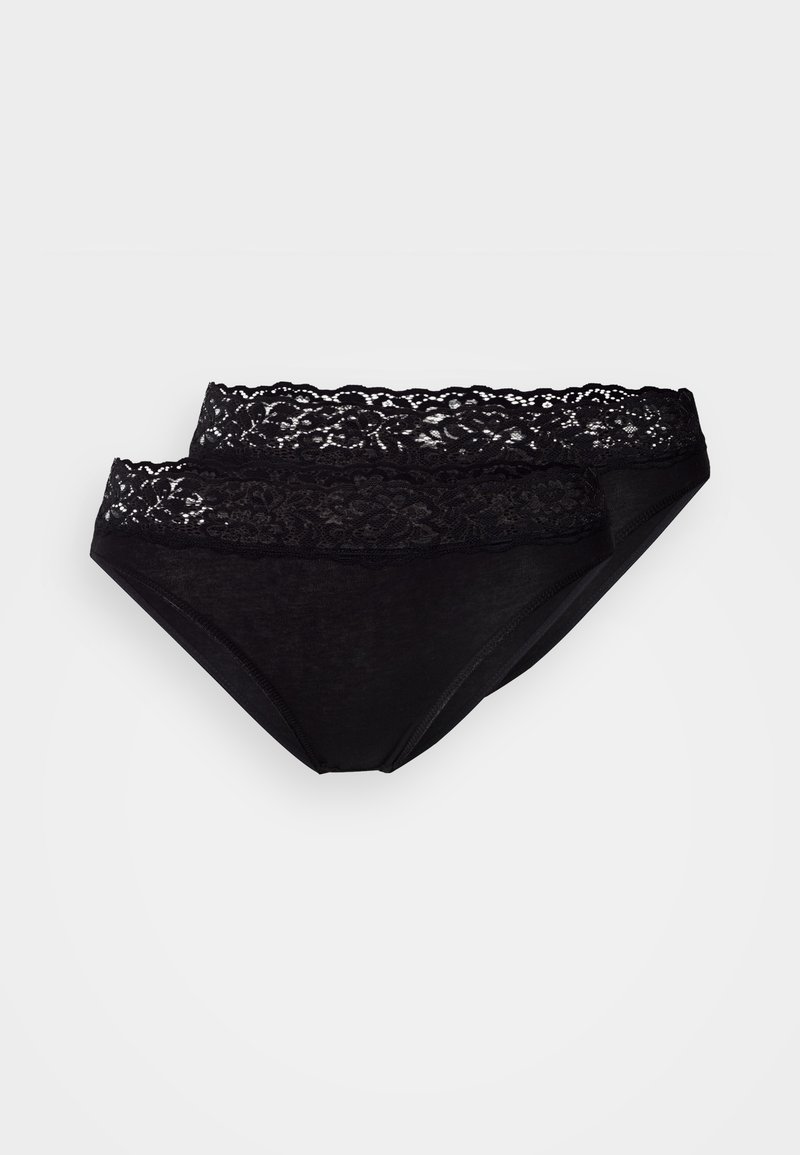 DIM FEMININE MIDI BRIEF 2 PACK - Briefs - black/svart - Zalando.no