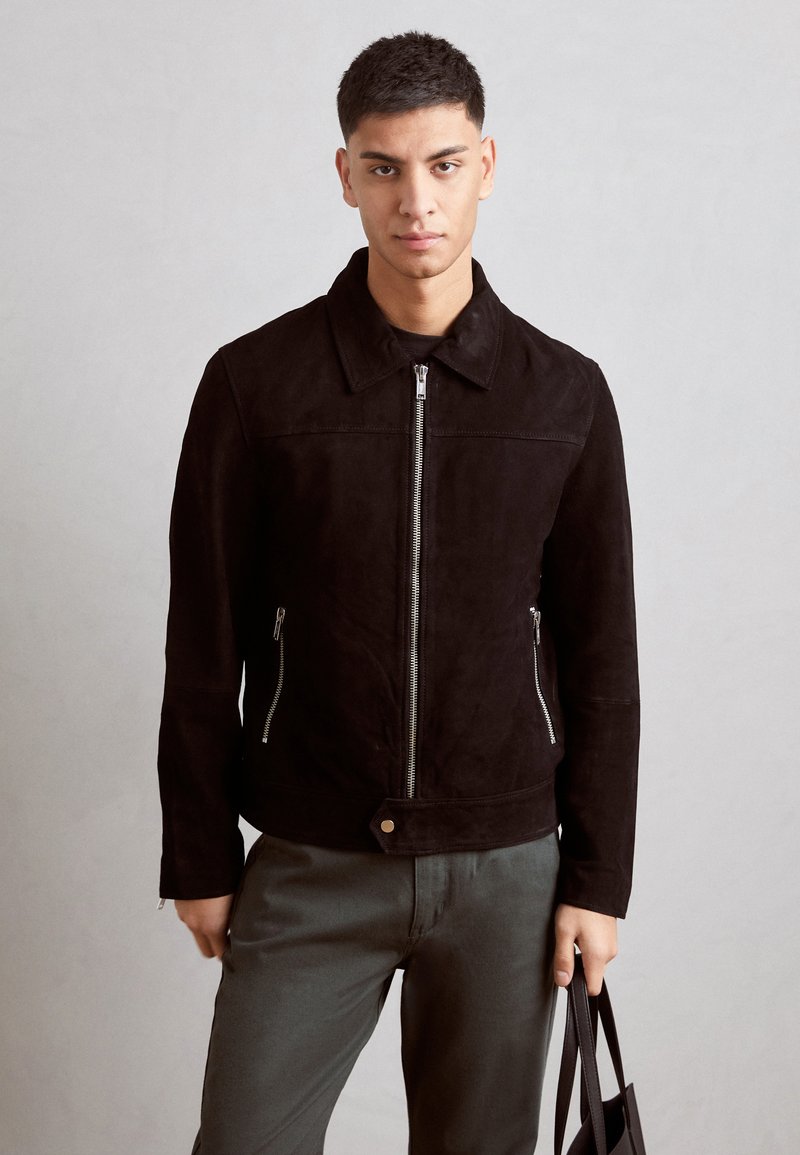 Deadwood Lederjacke - black/schwarz - Zalando.ch