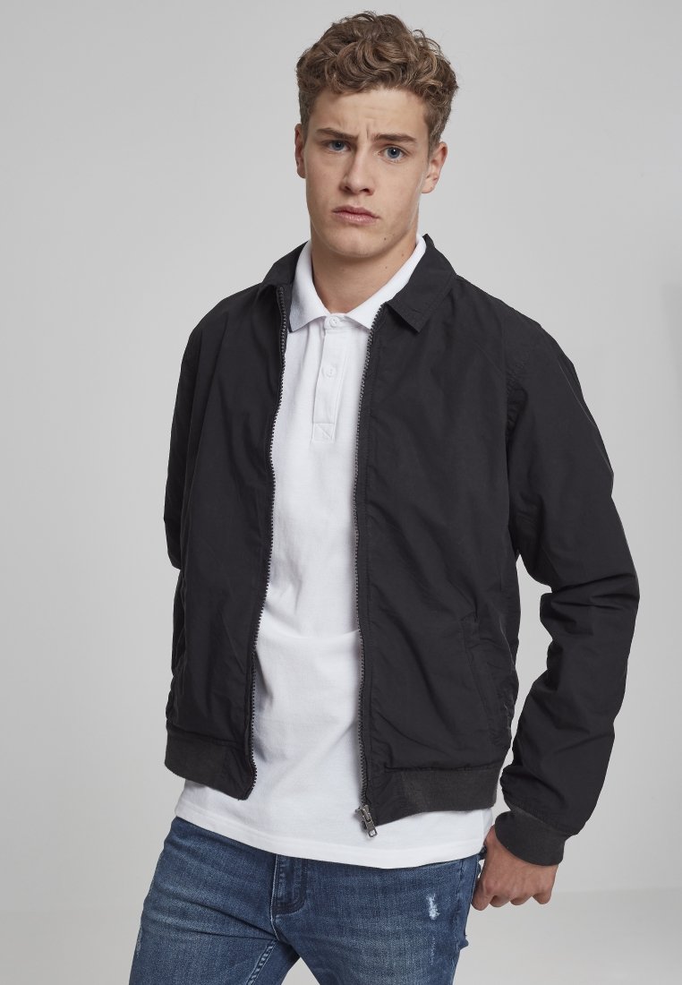Urban Classics COTTON HARRINGTON - Summer jacket - black - Zalando.ie