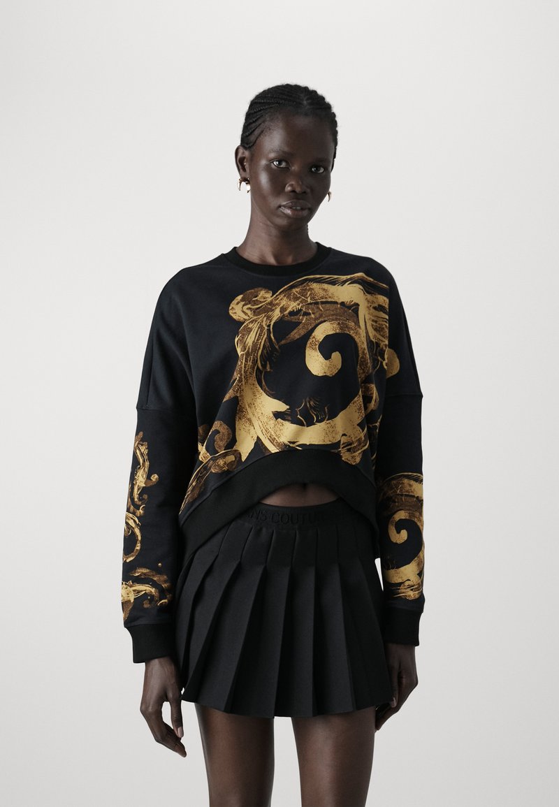 Versace Jeans Couture PLACED - Sweatshirt - black/gold/sort - Zalando.dk