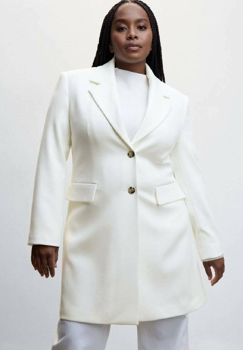 Mango SUGUS - Short coat - weiß/white - Zalando.ie