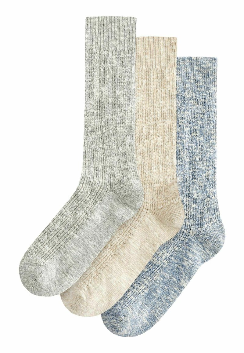 Next 3 PACK - REGULAR FIT - Socks - grey ecru blue/grey - Zalando.de