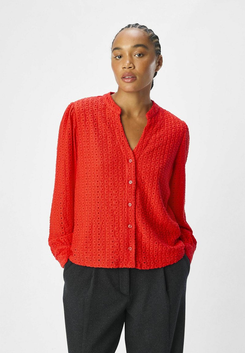 Object FEODORA MARIKA NEW - Hemdbluse - poppy red/hellrot - Zalando.de