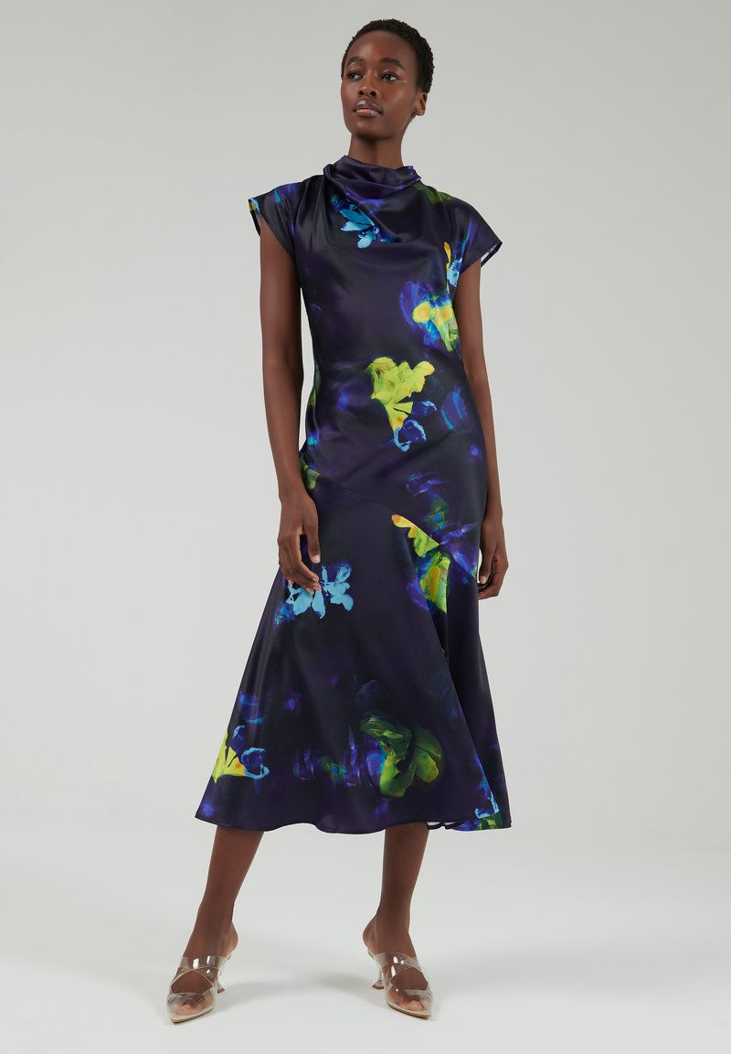 Leem COWL-NECK PRINTED - Robe de jour - purple combination/violet - ZALANDO.FR