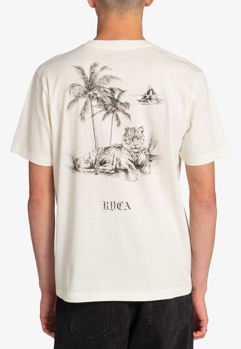 RVCA BENJAMIN TIGER BEACH - T-Shirt print - anw/weiß - Zalando.de